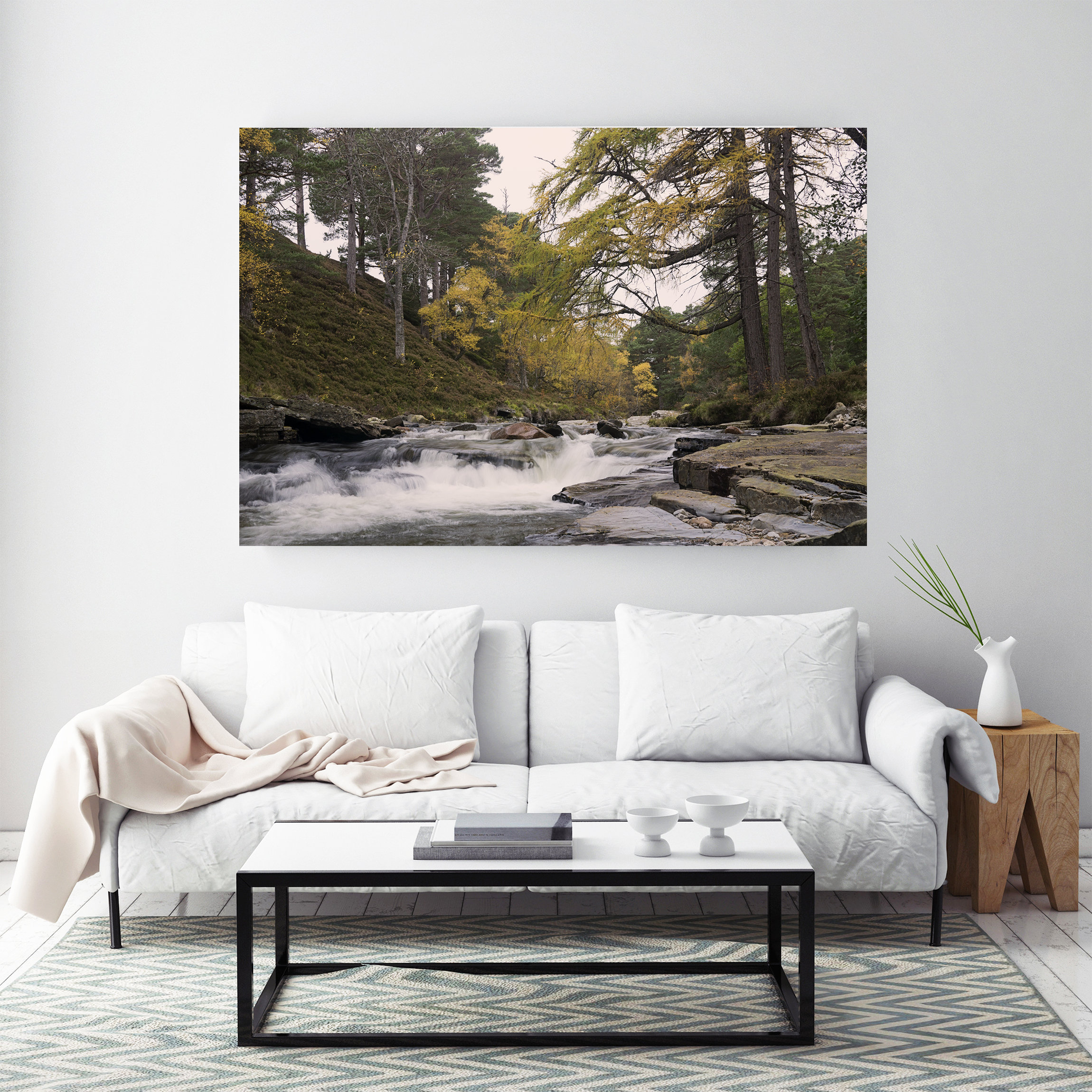 Autumn River Decor Fine Art Photography Waterfall Decor - Etsy