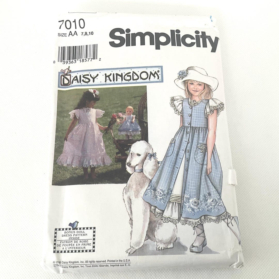 Simplicity Sewing Patterns 7010 - Vintage DAISY KINGDOM Little Girls ...