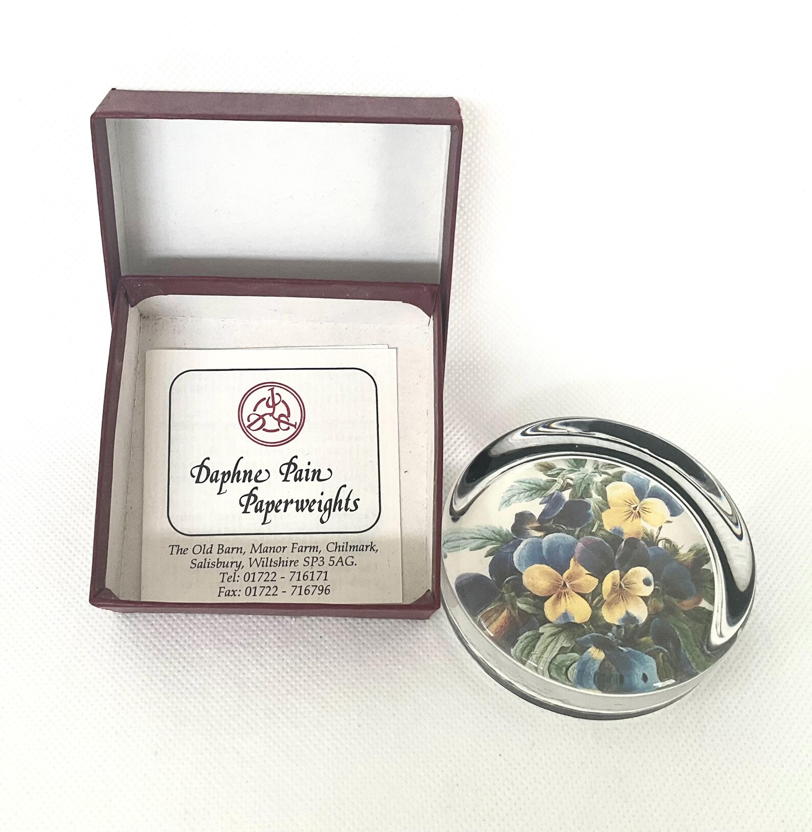 DAPHNE PAIN Glass Paperweight - Vintage Desktop Accessory - Etsy