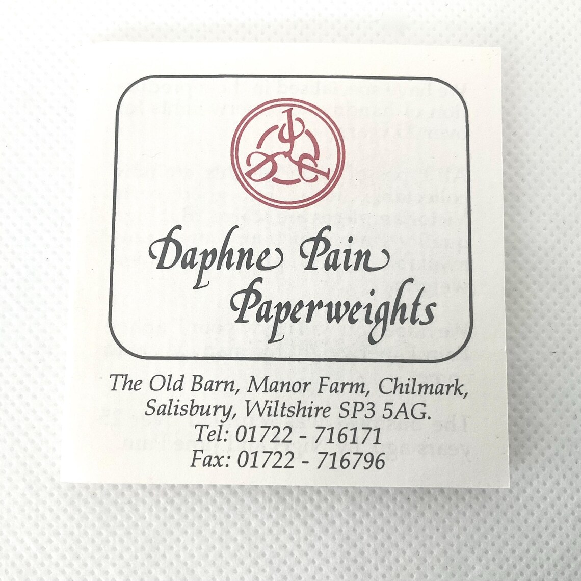 DAPHNE PAIN Glass Paperweight - Vintage Desktop Accessory - Etsy