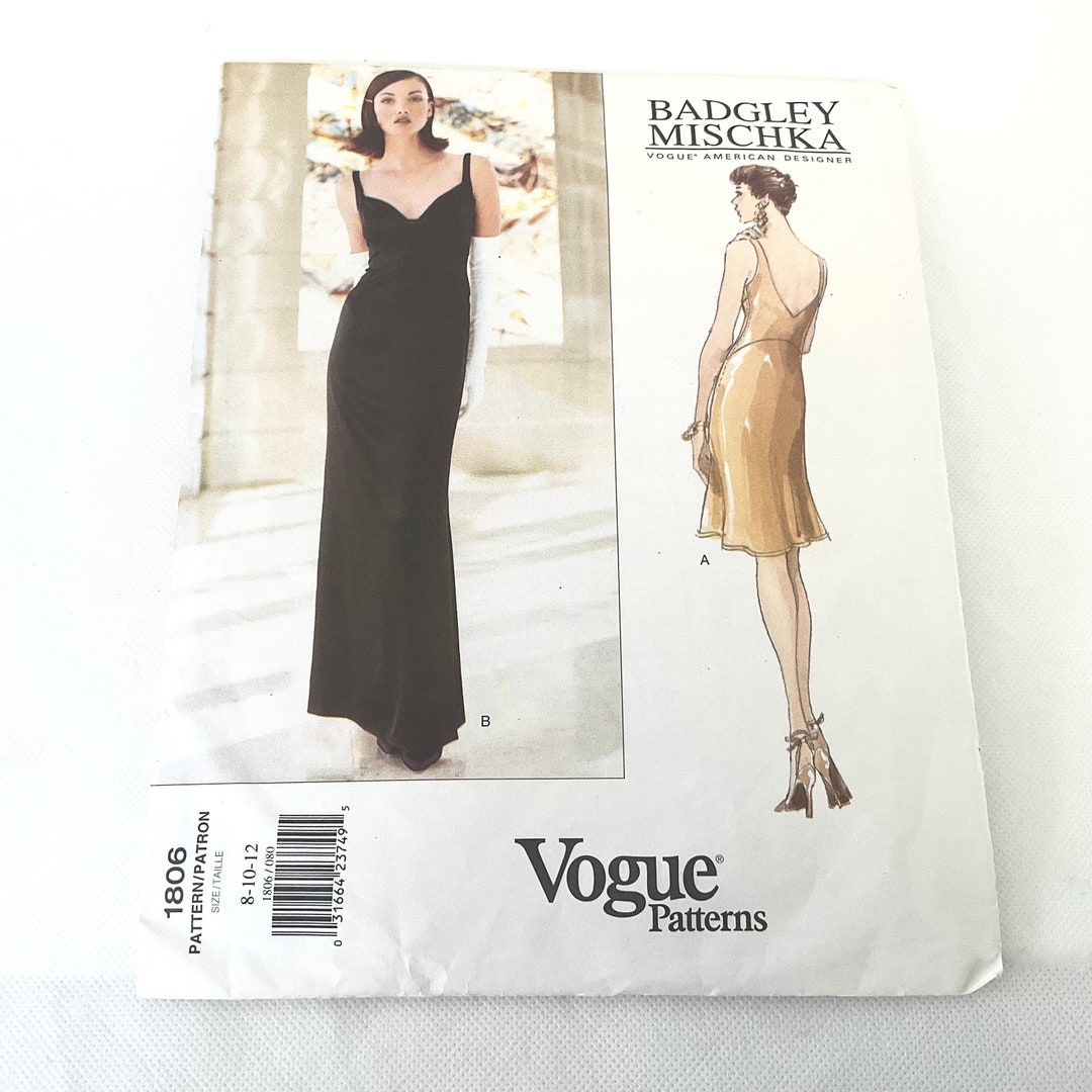 Vintage Vogue Sewing Pattern No. 1806 - Evening Dress by BADGLEY ...