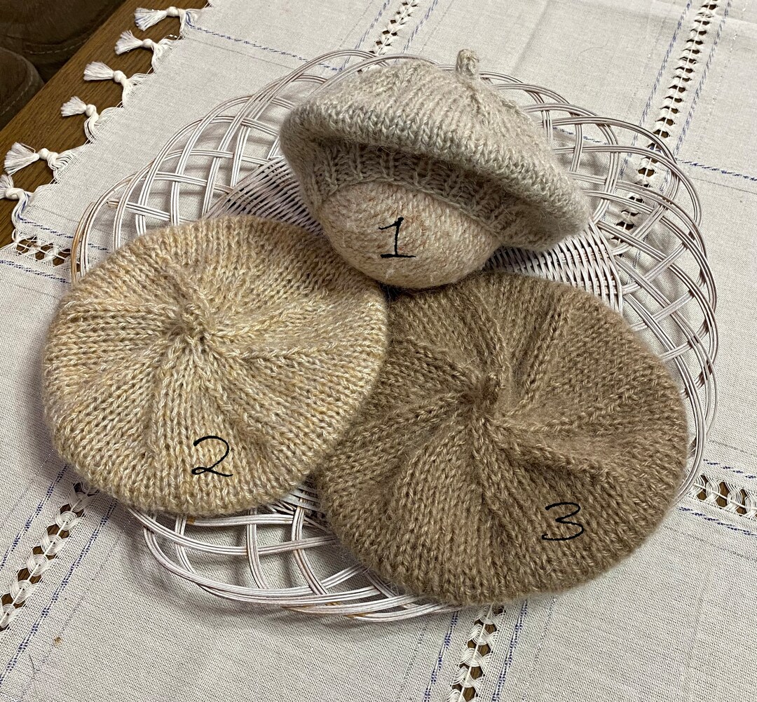 Newborn Beret Hat in 8 Colors, Newborn French Hat, Newborn Knitted Baby ...