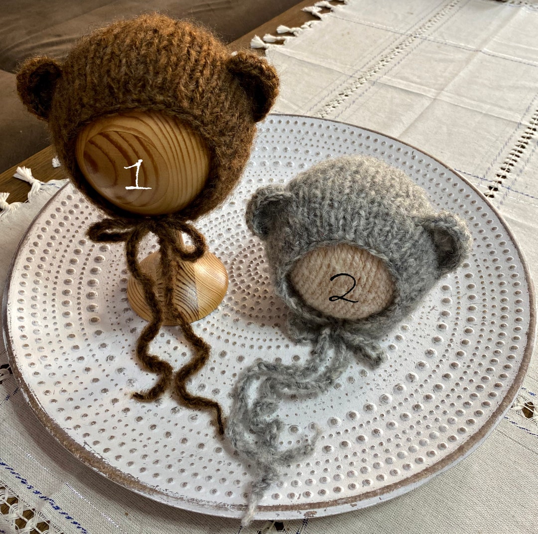 Newborn Bear Bonnet Newborn Photo Prop Baby Animals Hat Fluffiest Hat ...