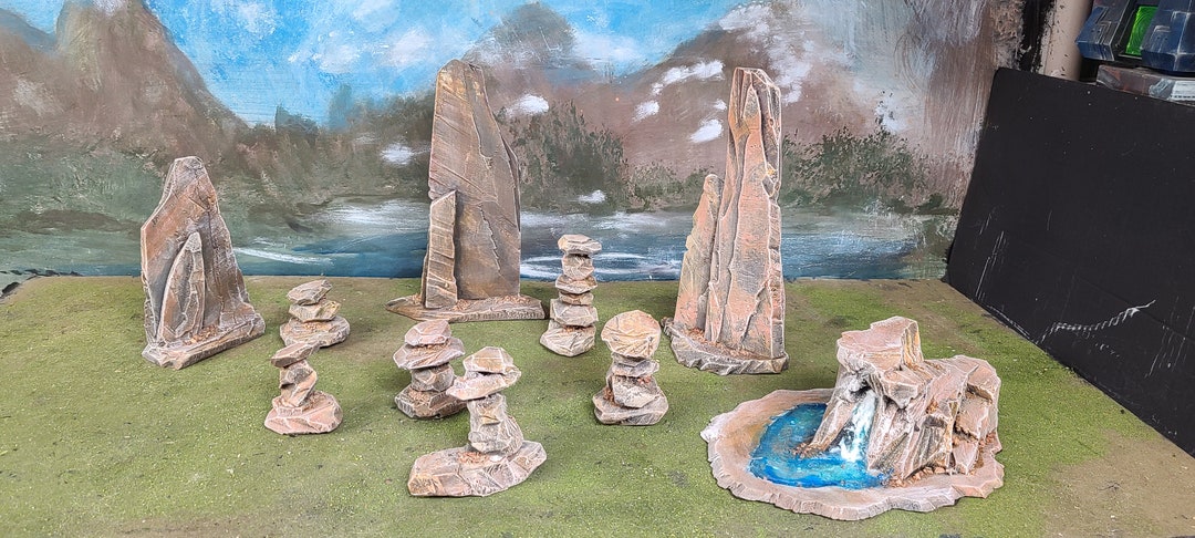 Build-to-order Modular DESERT STONE TERRAIN Handcrafted 12 Pc Set ...