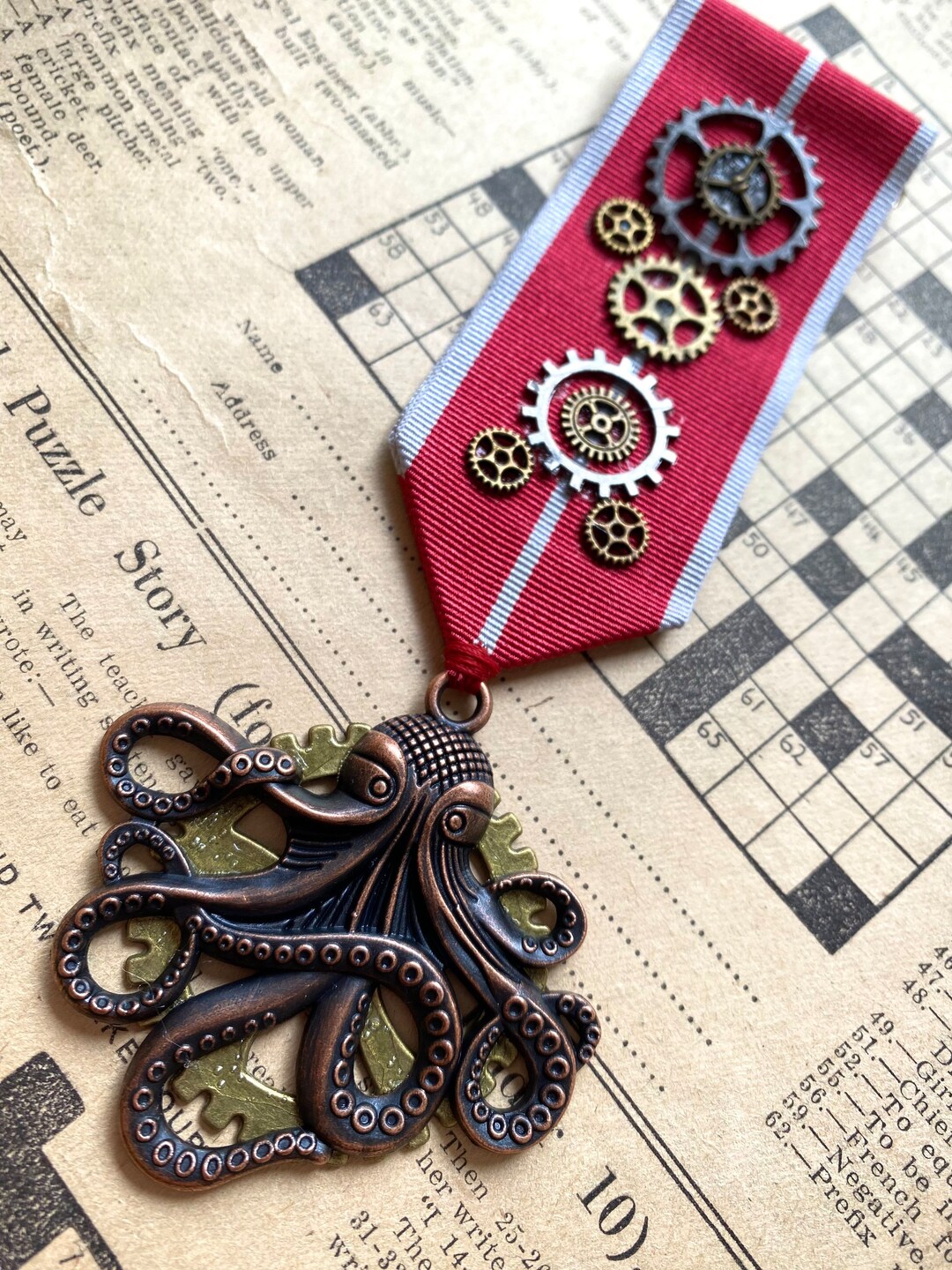Large Steampunk Medal - Etsy