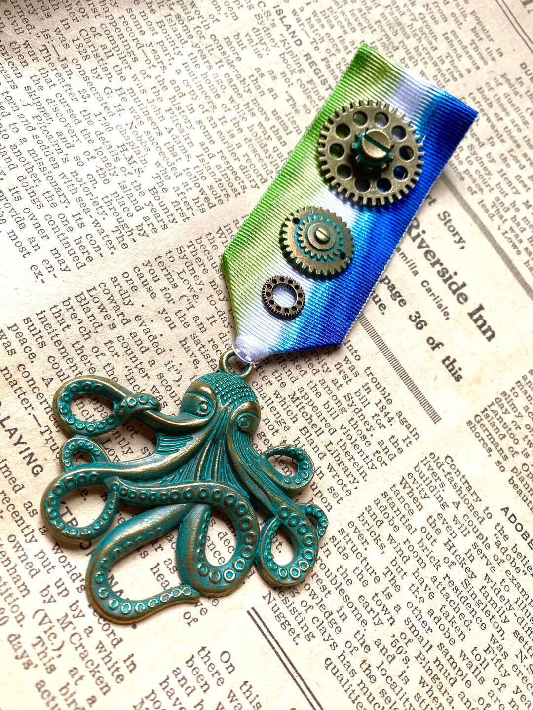 Steampunk Medal - Octopus - Etsy
