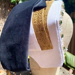 Emerald Handmade Gable/english Hood Tudor Costume Headpiece - Etsy