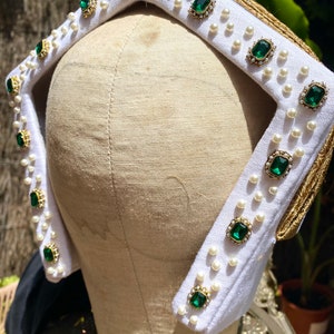 Emerald Handmade Gable/english Hood Tudor Costume Headpiece - Etsy
