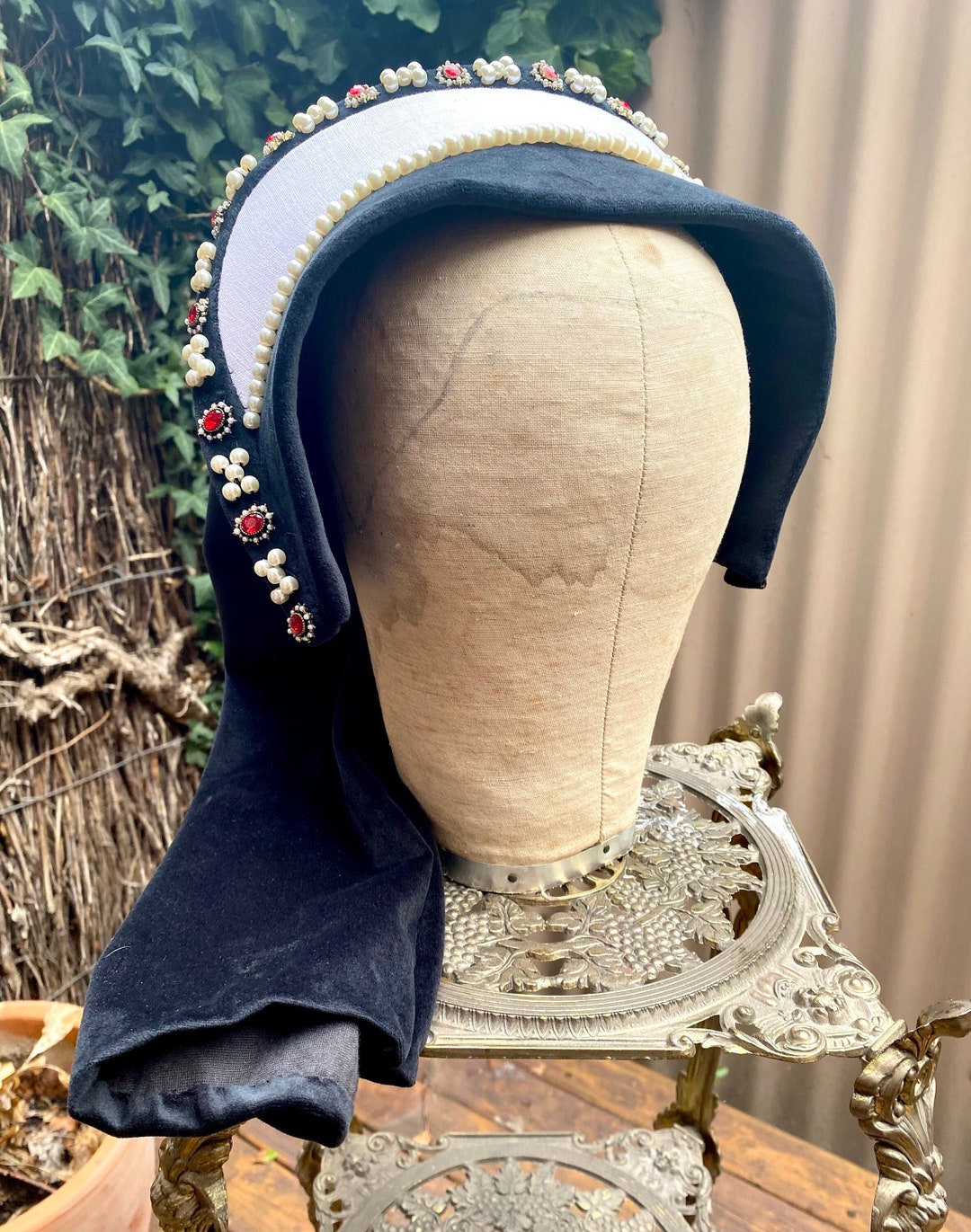 Tudor French Hood - Mary - Tudor Costume Headpiece - Etsy