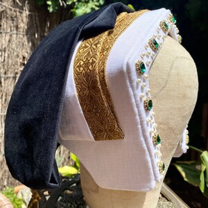 Emerald Handmade Gable/english Hood Tudor Costume Headpiece - Etsy