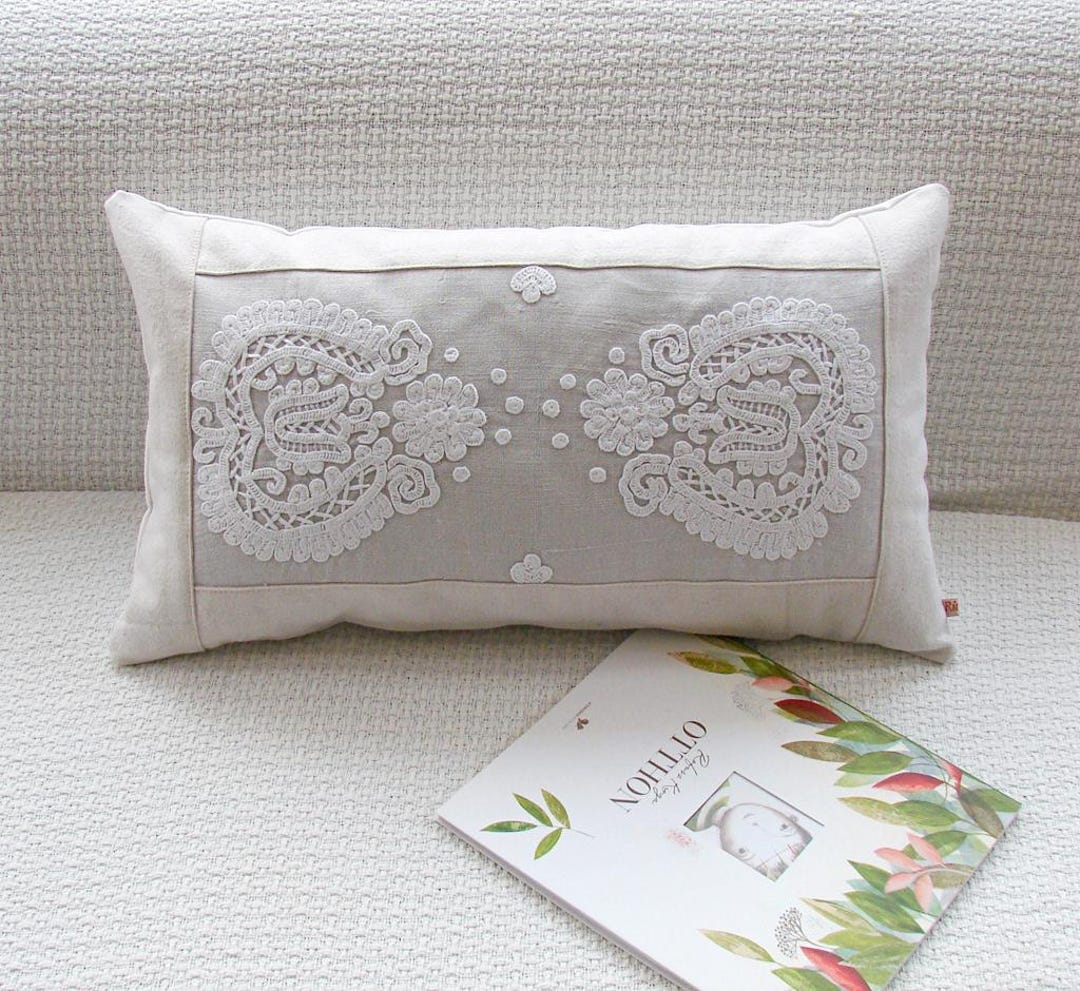 Folk Richly Embroidered Hungarian Pillow Case, Transylvanian ...