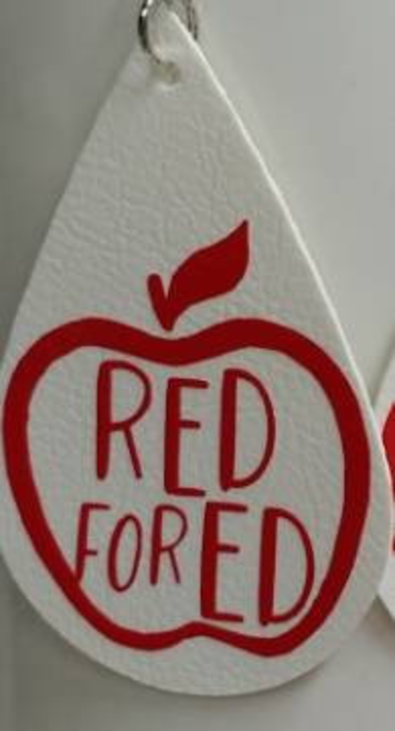 Red for Ed Earrings Jewelry Handmade Faux Leather Drop - Etsy