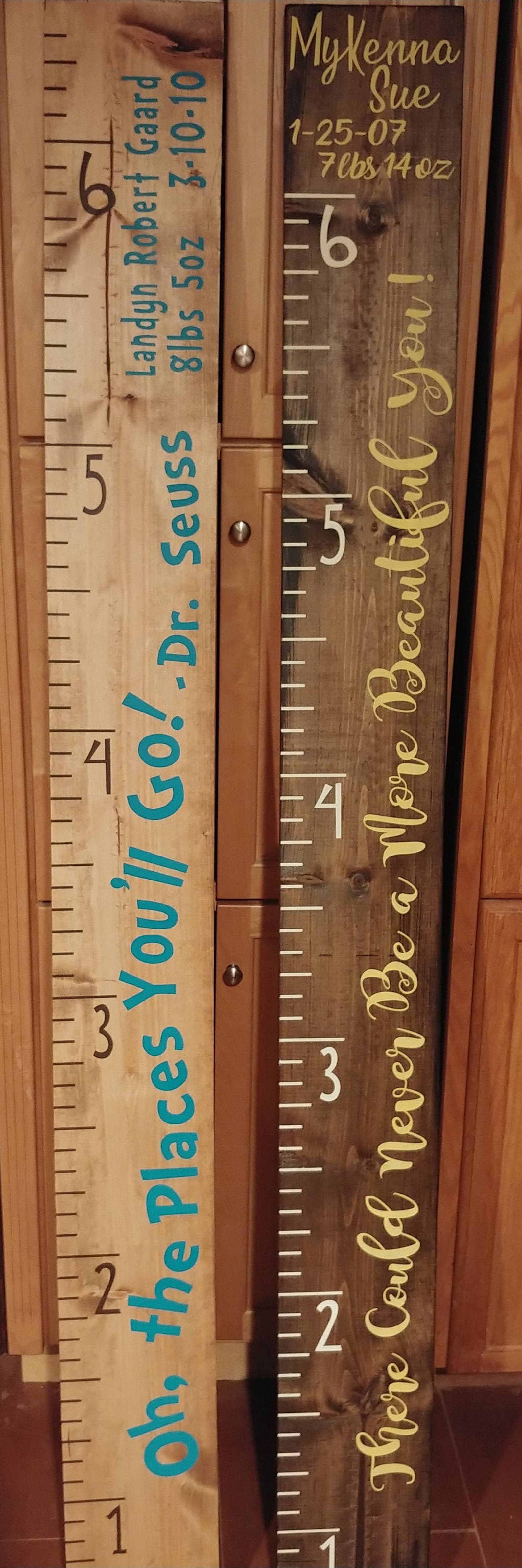 Growth Ruler, Personalized Growth Chart, Family Growth Chart, Wooden ...