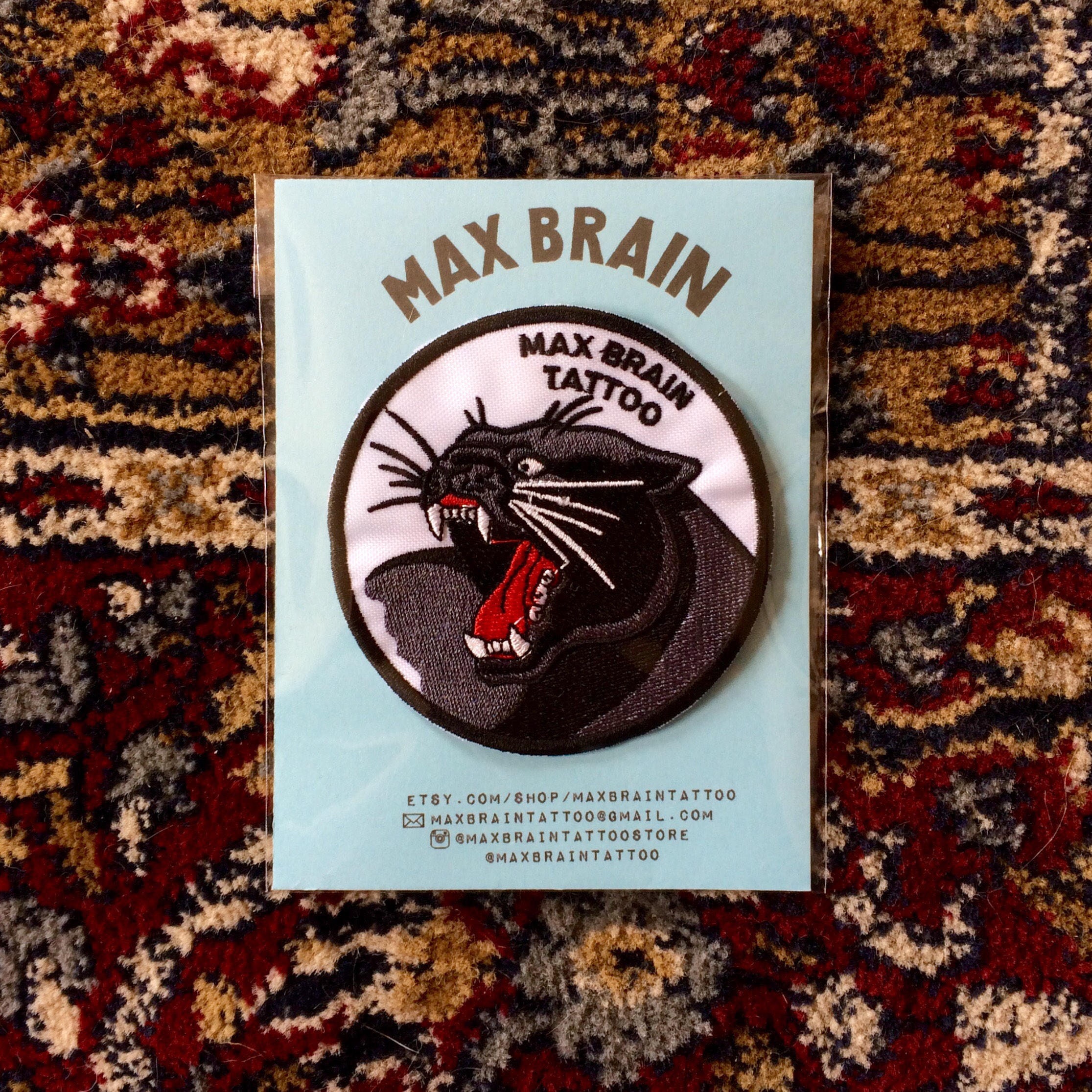 PANTHER PATCH - Tattoo Patch, Traditional Tattoo Patch, Patches, Denim ...