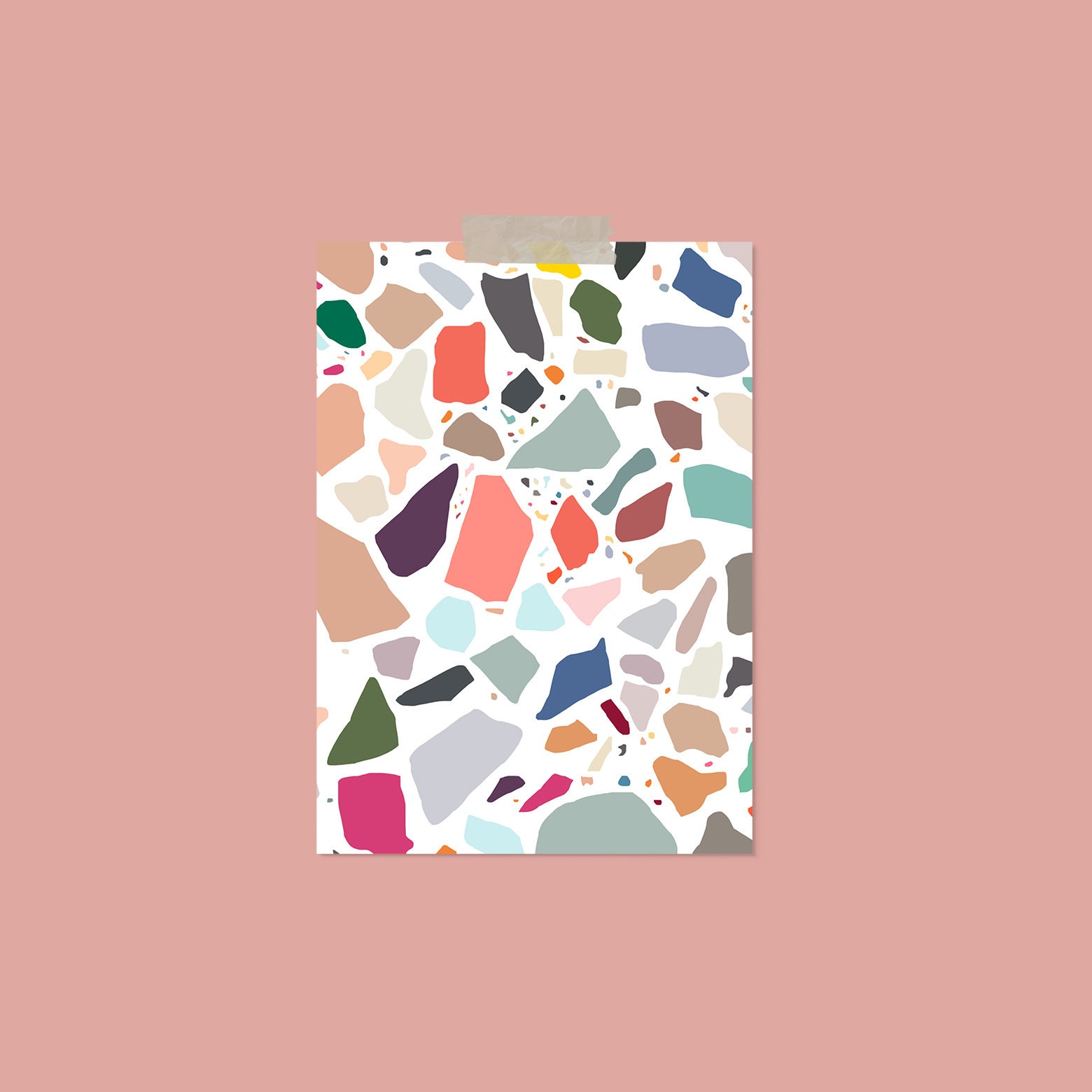 Set of 3 6x4 Terrazzo Prints. Quality Wall Art. Abstract Modern Print ...