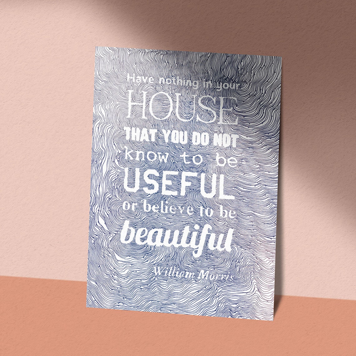 William Morris Typographic Quote Modern Design Print. Original ...