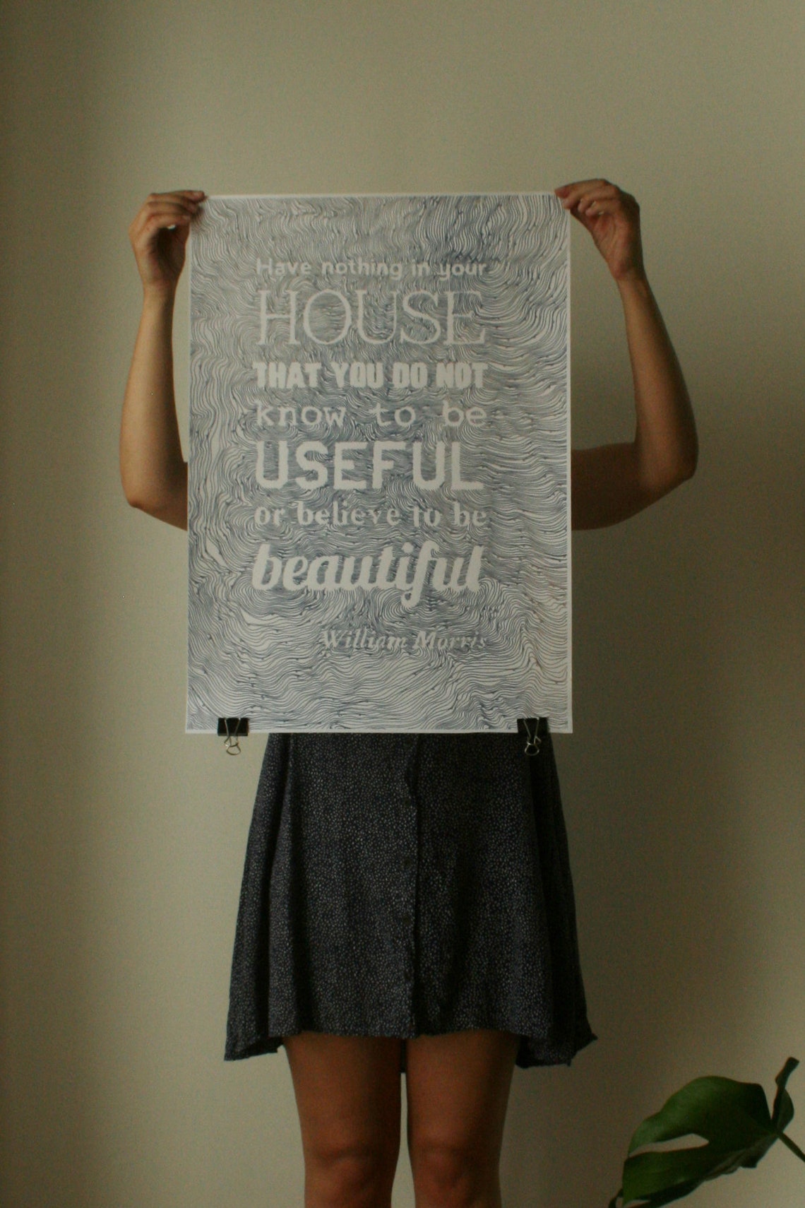 William Morris Typographic Quote Modern Design Print. Original ...