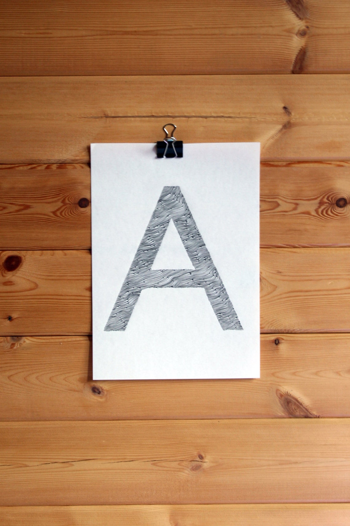 Custom Initial Drawn Letter Original Drawing. Personalized - Etsy