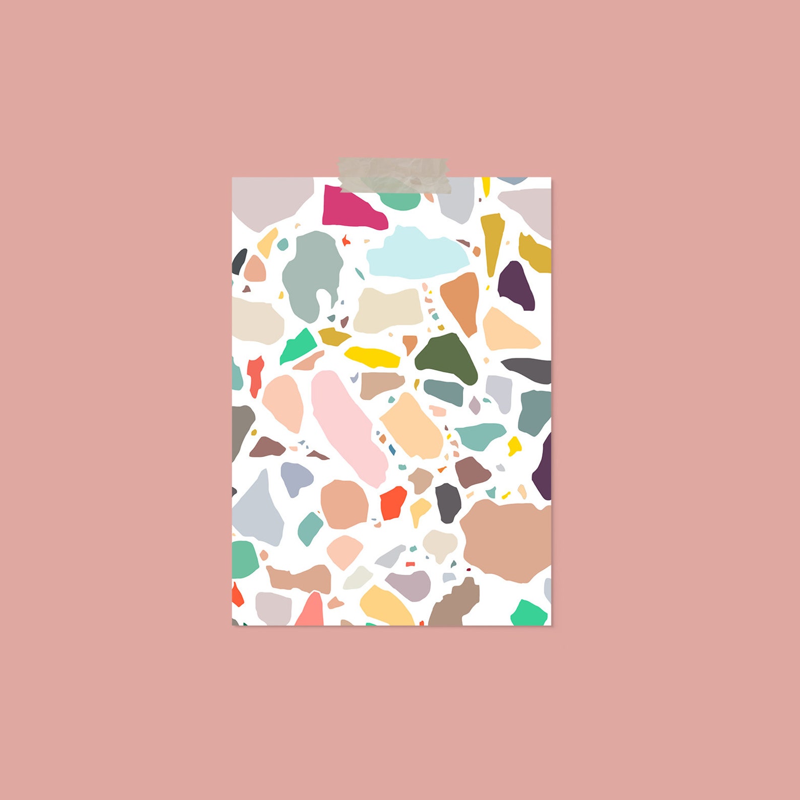 Set of 3 6x4 Terrazzo Prints. Quality Wall Art. Abstract Modern Print ...