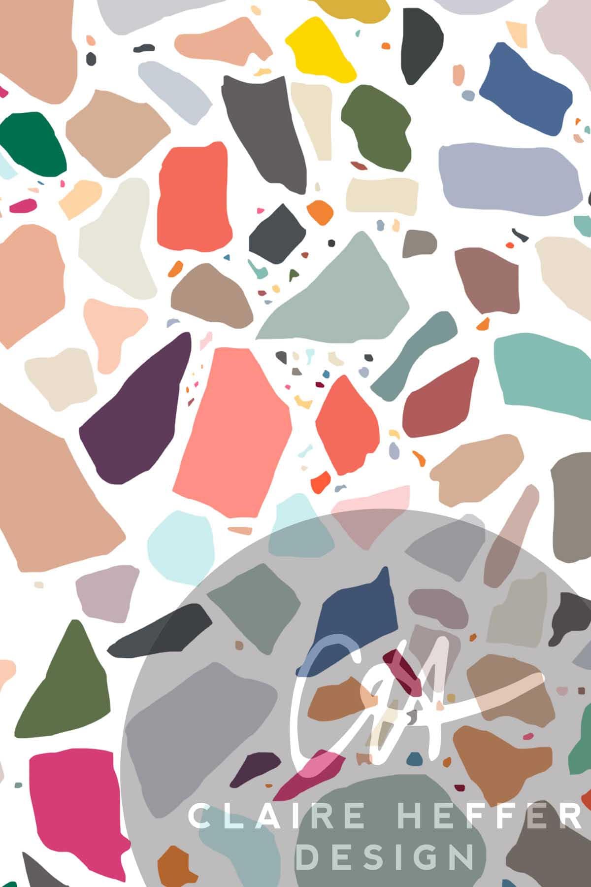 Set of 3 6x4 Terrazzo Prints. Quality Wall Art. Abstract Modern Print ...