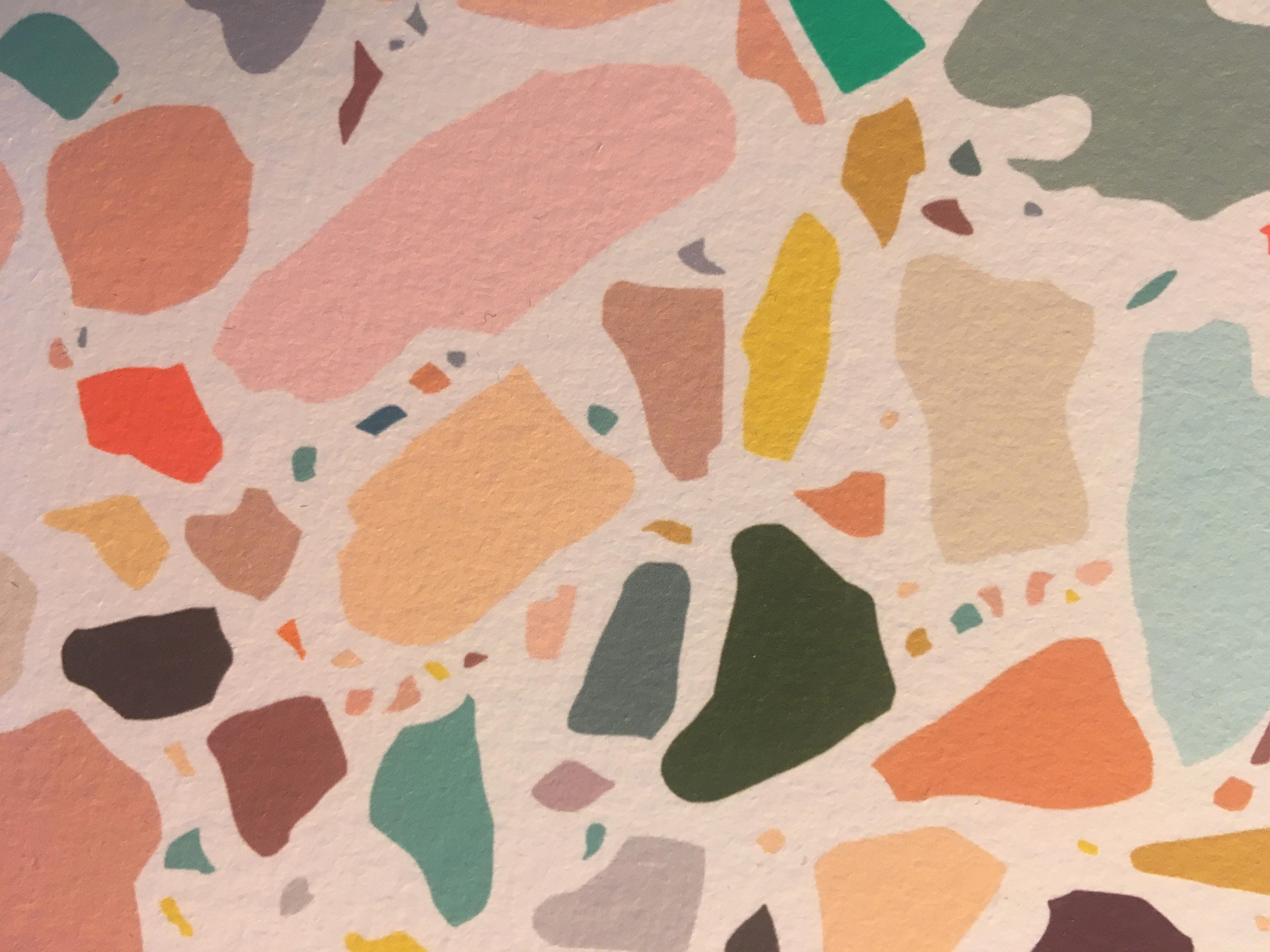 Set of 3 6x4 Terrazzo Prints. Quality Wall Art. Abstract Modern Print ...