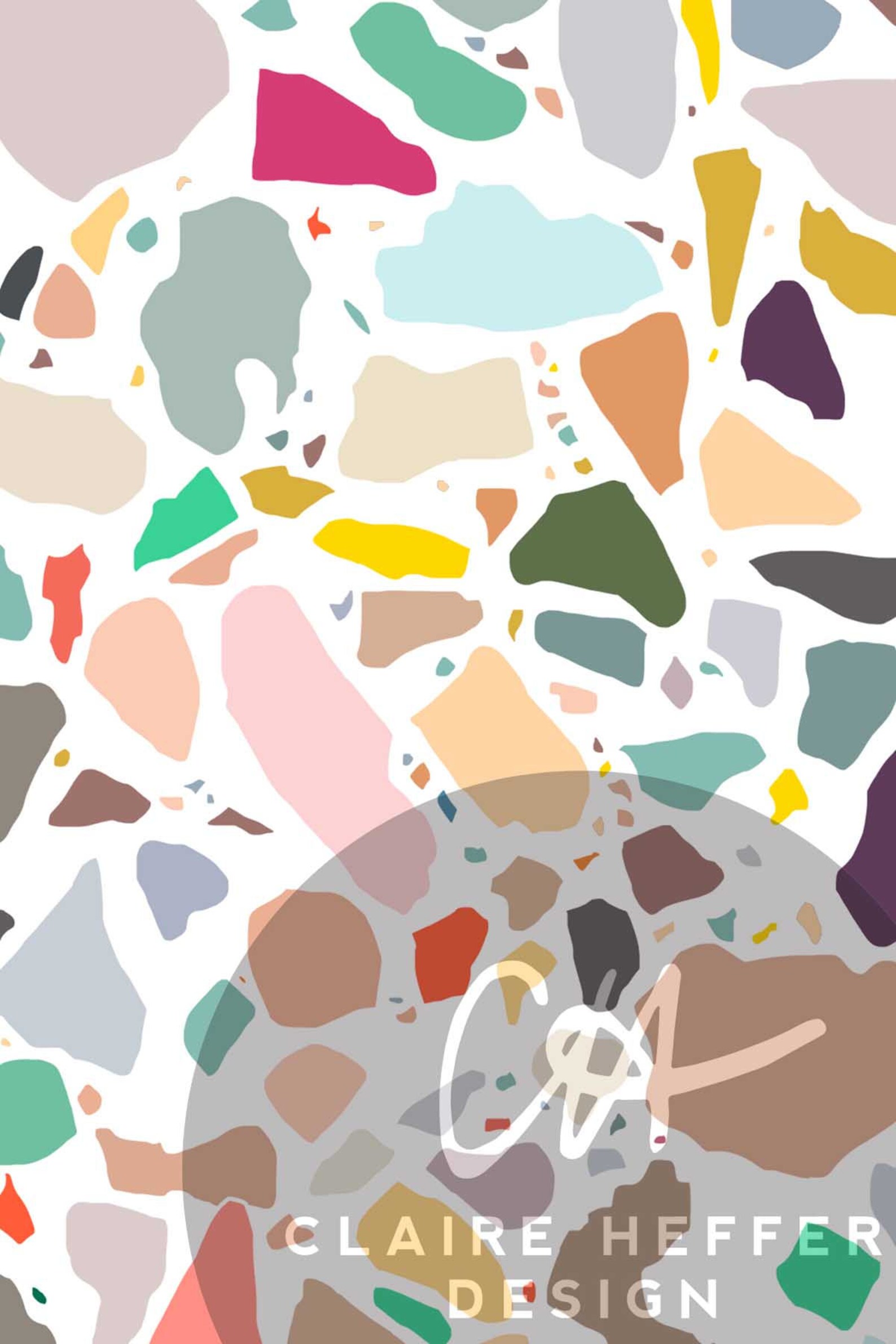 Set of 3 6x4 Terrazzo Prints. Quality Wall Art. Abstract Modern Print ...