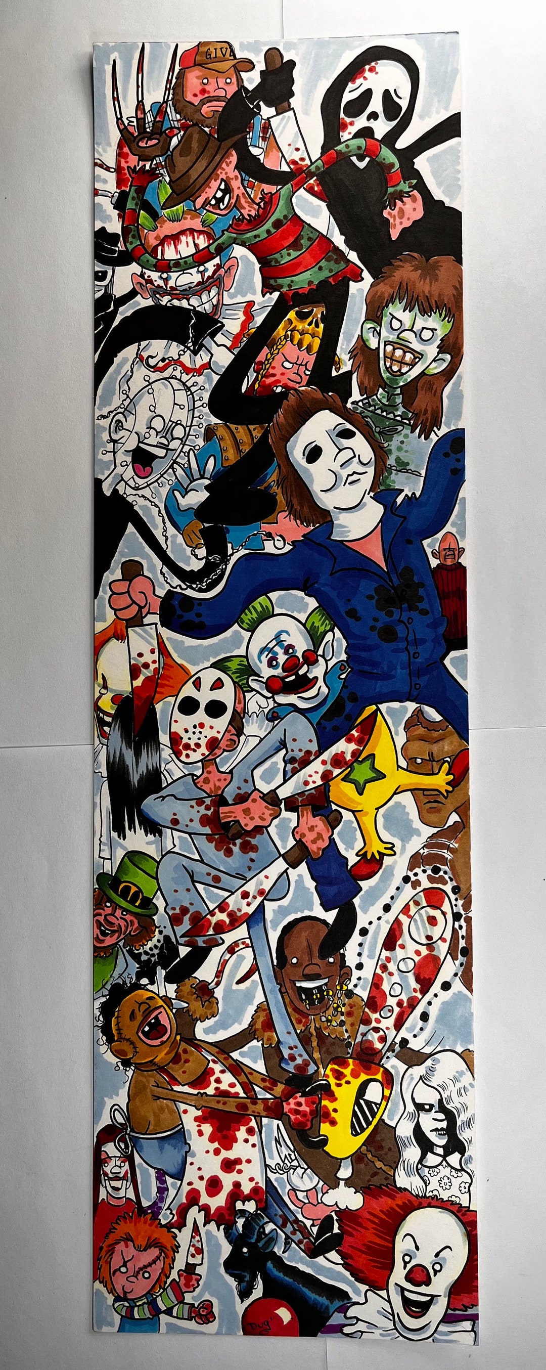 Oh the Horror Original Art Ink and Watercolor - Etsy