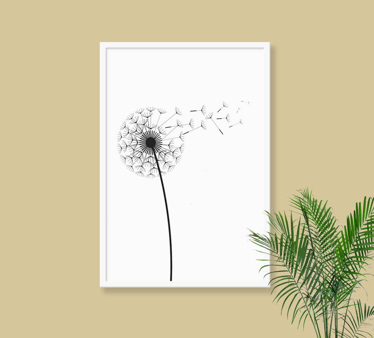DANDELION PRINT Printables Instand Download Minimalist - Etsy