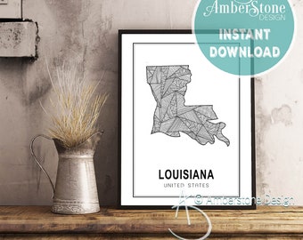 Black and White Louisiana Print - Etsy