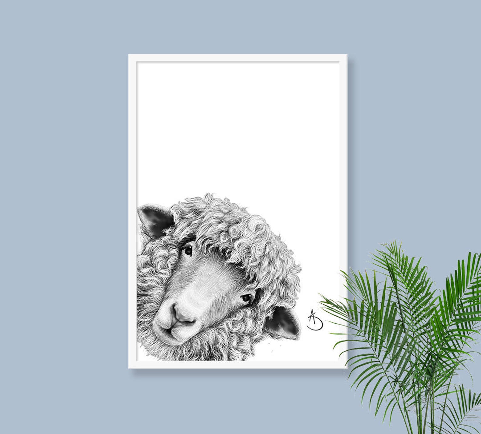 CUTE PEEKABOO SHEEP Drawing Download Sheep Art Peekaboo - Etsy