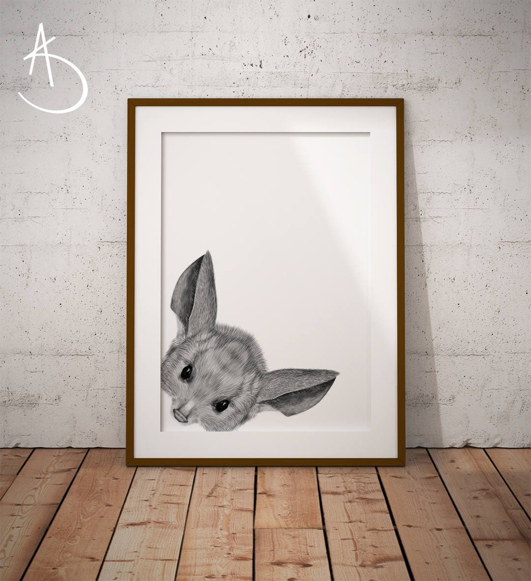 Jerboa Drawing Print: Black and White Nursery Decor (digital Download ...