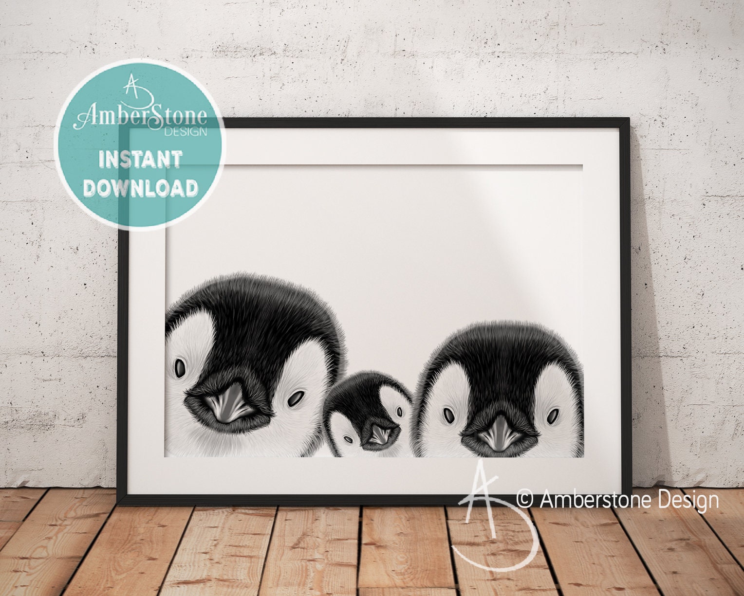 Penguin Family Drawing