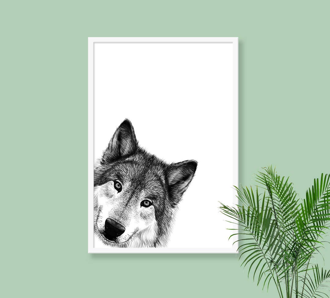 WOLF PRINT Printables Woodland Printables Nursery Decor - Etsy Ireland