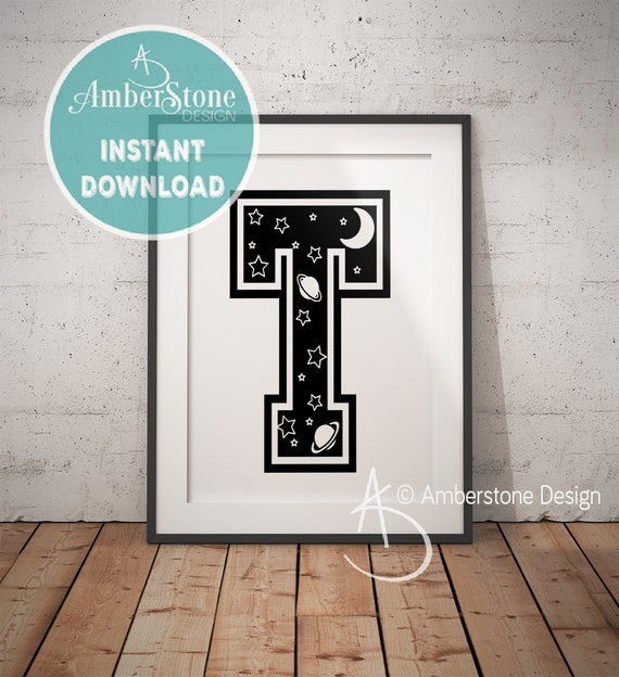 NURSERY LETTER T Print Letter T Letter T Print Letter T | Etsy