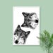 WOLVES PRINT, Download, Printable, Wolves Wall Decor, Curious Wolves ...