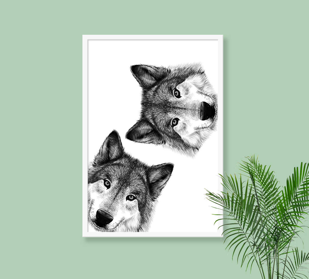 WOLVES PRINT Download Printable Wolves Wall Decor Curious - Etsy