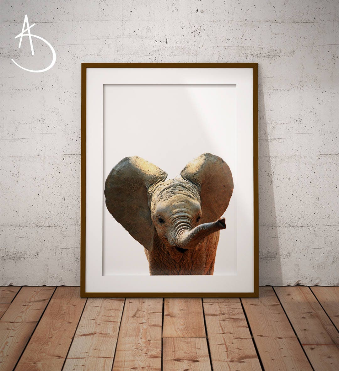 CUTE BABY ELEPHANT Print Printables Art Print Elephant - Etsy