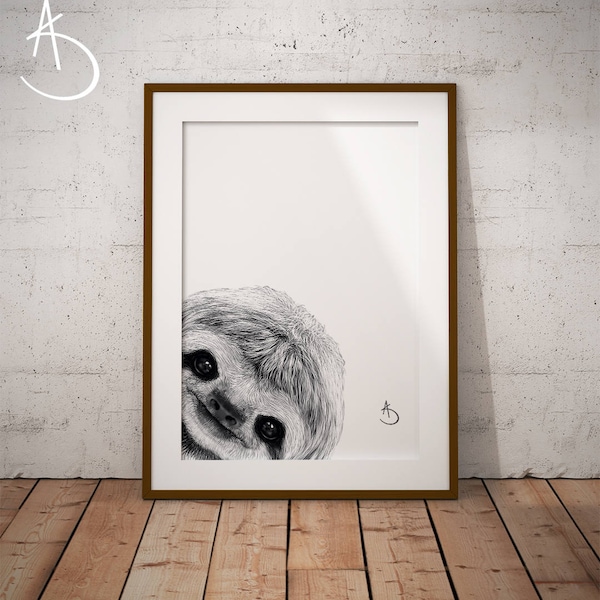 Sloth Art - Etsy