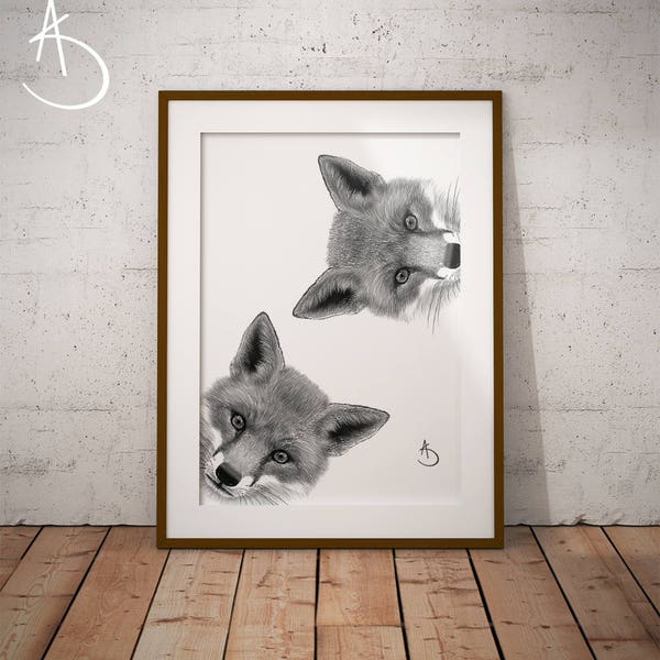 Fox Print - Etsy