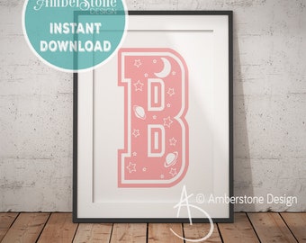 B-split Alphabet B Monogram B Letter SVG DXF Downloadable - Etsy