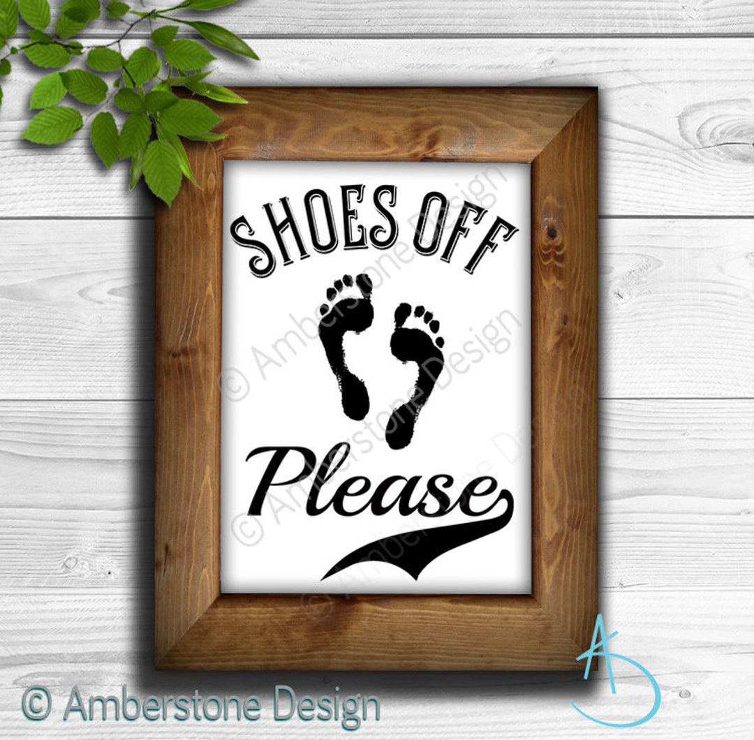 Shoes off Please Sign: Home Entrance Decor (digital Download) - Etsy UK