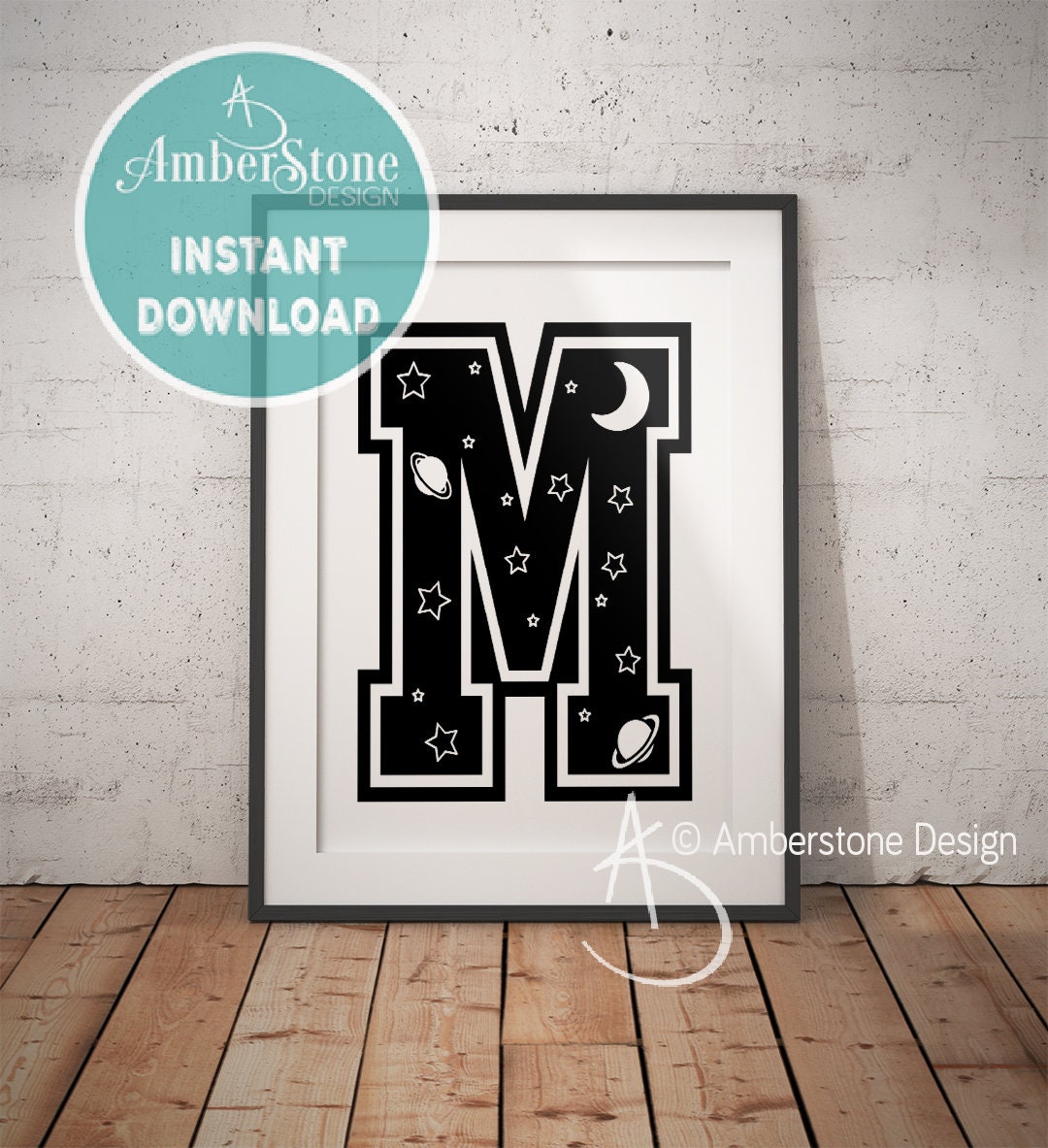 NURSERY LETTER M Print, Letter M, Letter M Print, Letter M Decor ...