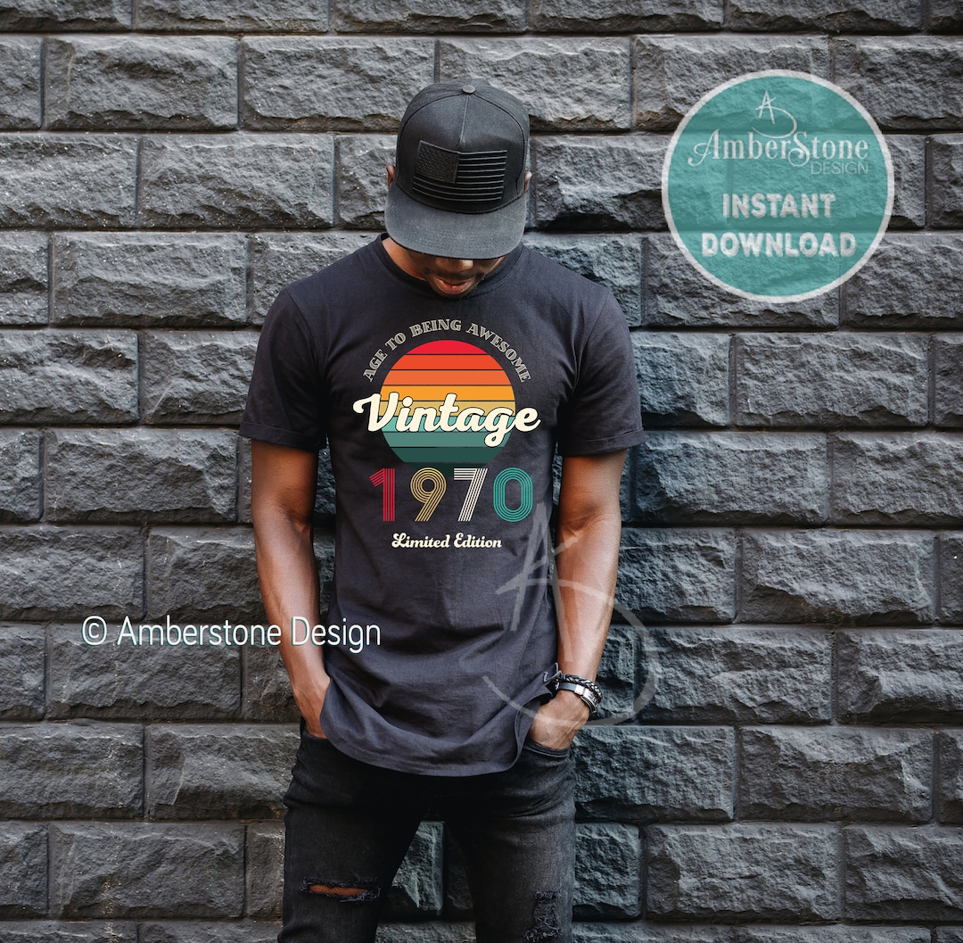 1970 T Shirt Print, 1970, Instant Download, T Shirt Design, Retro Shirt ...