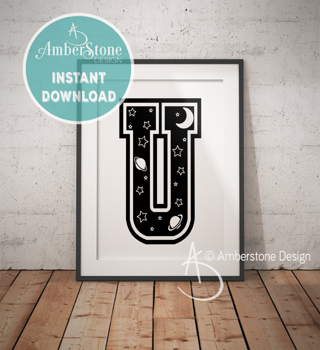 Pink Letter U LETTER U Print Letter U Pink Nursery Girls - Etsy