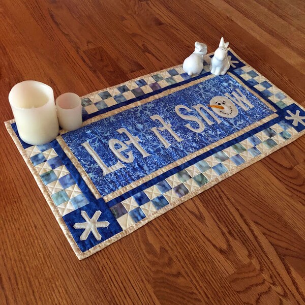 Snowman Table Runner - Etsy