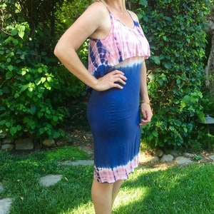 Strapless Summer Dress, Tie Dye Dress, Tank Dress, Tie Dye Summer Dress ...