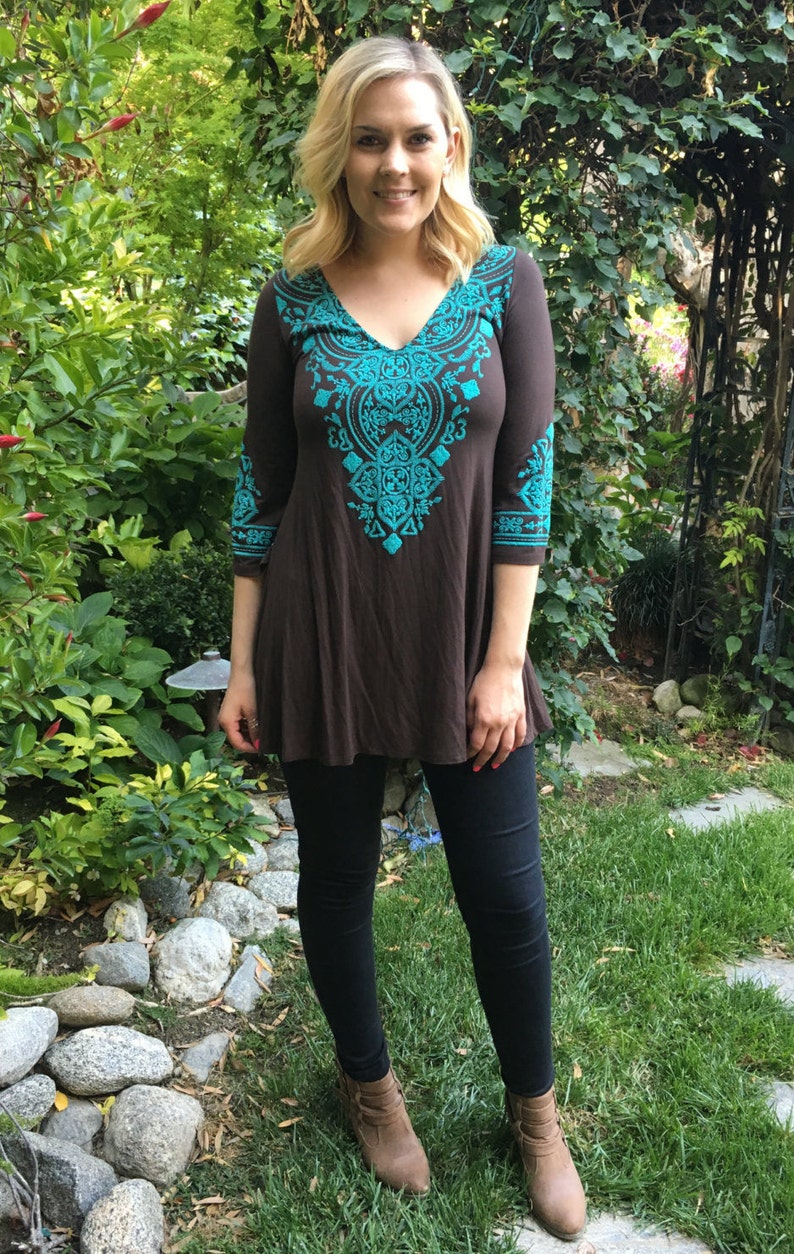 Tunic Top Tunics Tunic Womens Tunic Ethnic Top Western - Etsy