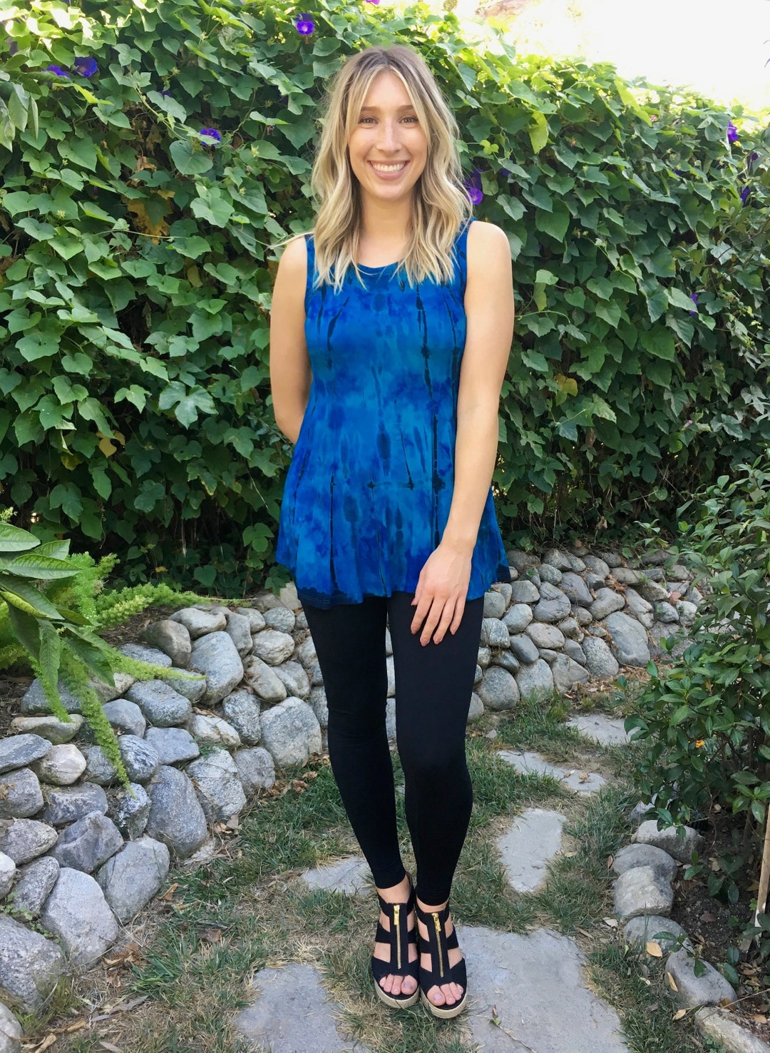 Tank Tops, Tie Dye Tunic, Rayon Tank Top, Women's Tunic Tank Top ...