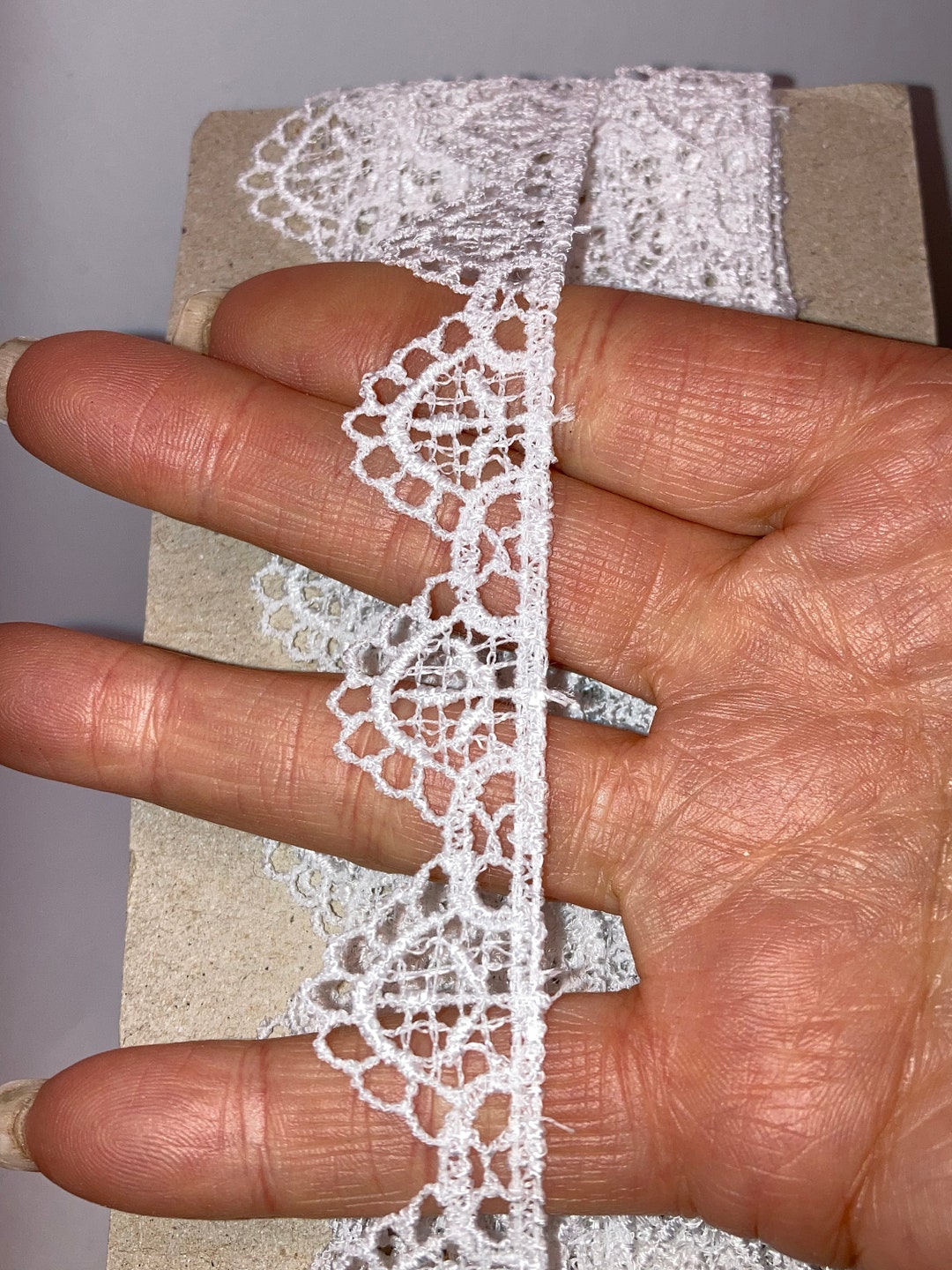 1 Yard Lot, 7/8 White Lace Trim, White Venice Lace, White Lace Edge ...