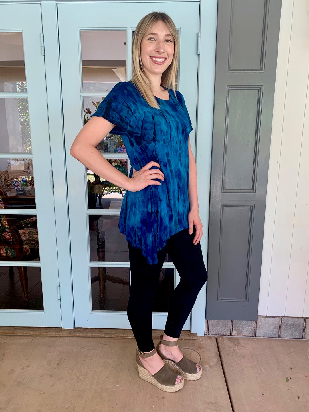 Plus Size Tunic Top, Tunic Tops, Plus Size Top, Boho Tunic, Dyed Multi ...